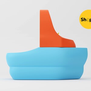 3D Printed Tugboat Sandbox: Sensory Play Toy STL File - Etsy