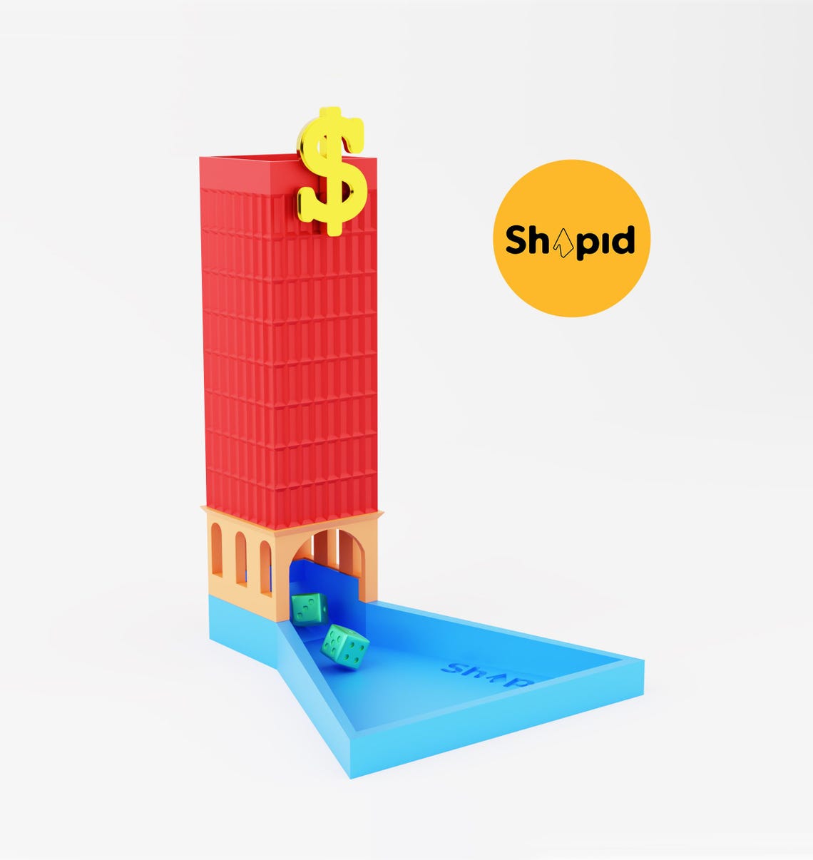 Skyscraper Dice Tower STL File: American High-rise Design for Board ...