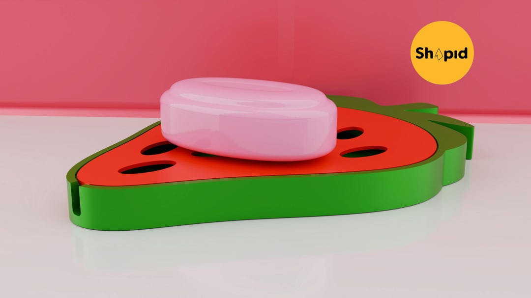 3D Print File STL | Strawberry Shaped Soap Holder | Home Decor ...