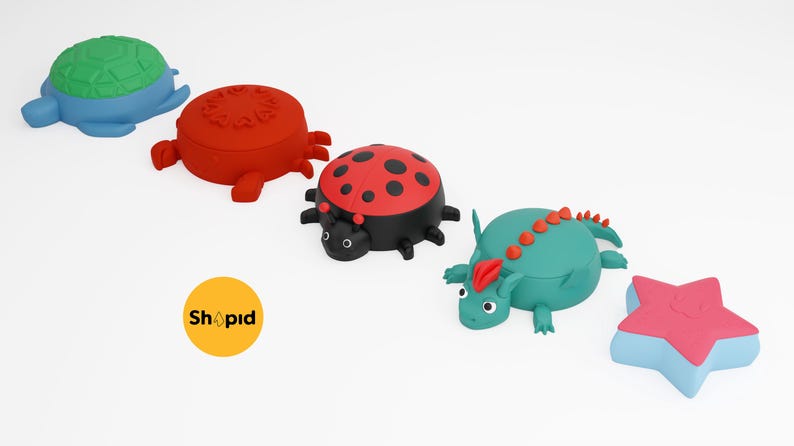 Sandbox STL Bundle – 5 Kinetic Sand Trays, Sensory Play Containers ...