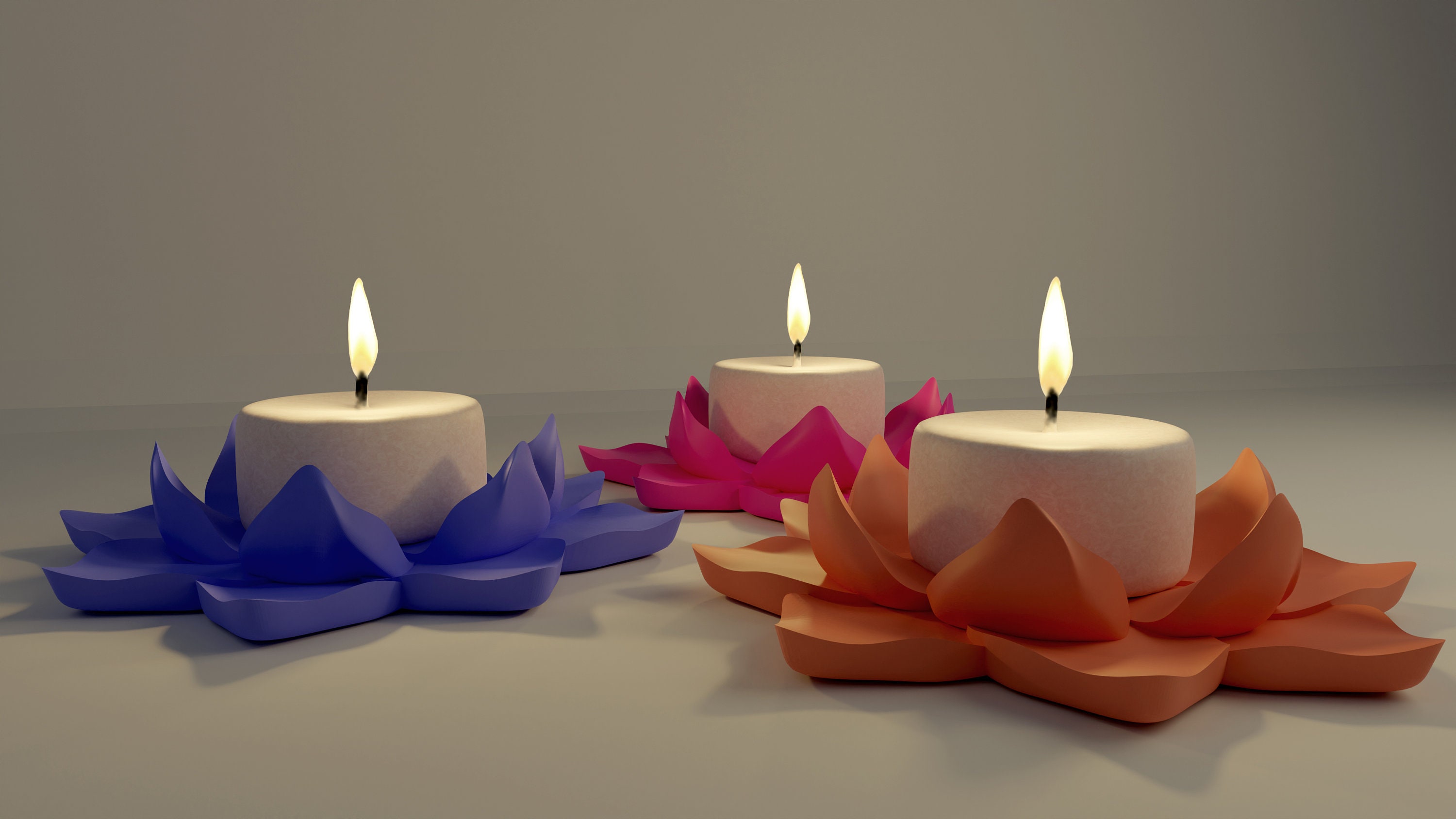 3D STL Candle Holder Flower for FDM / SLA Printing - Etsy