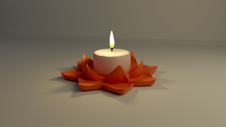 3D STL Candle Holder Flower for FDM / SLA Printing - Etsy