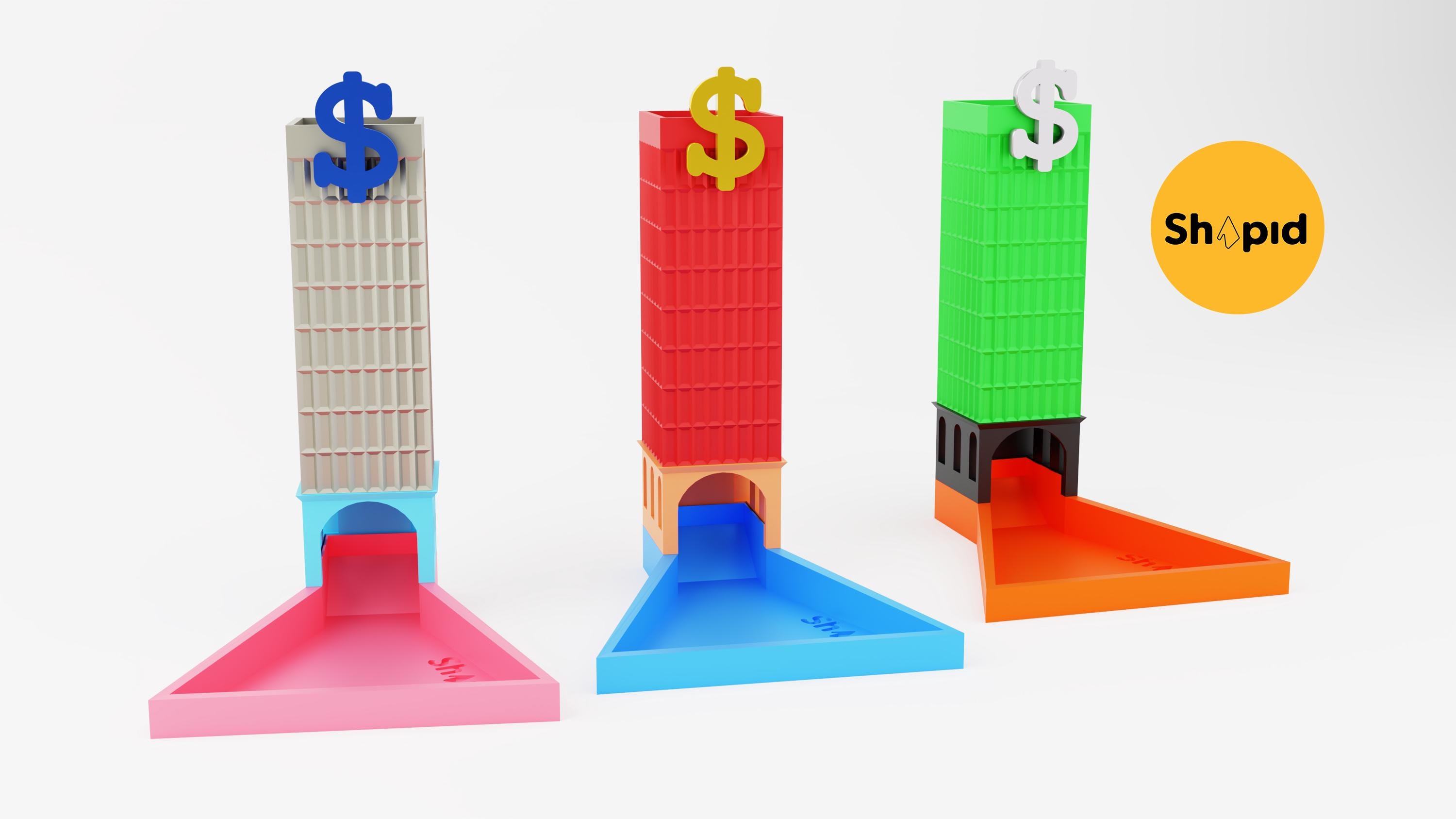 Skyscraper Dice Tower STL File: American High-rise Design for Board ...