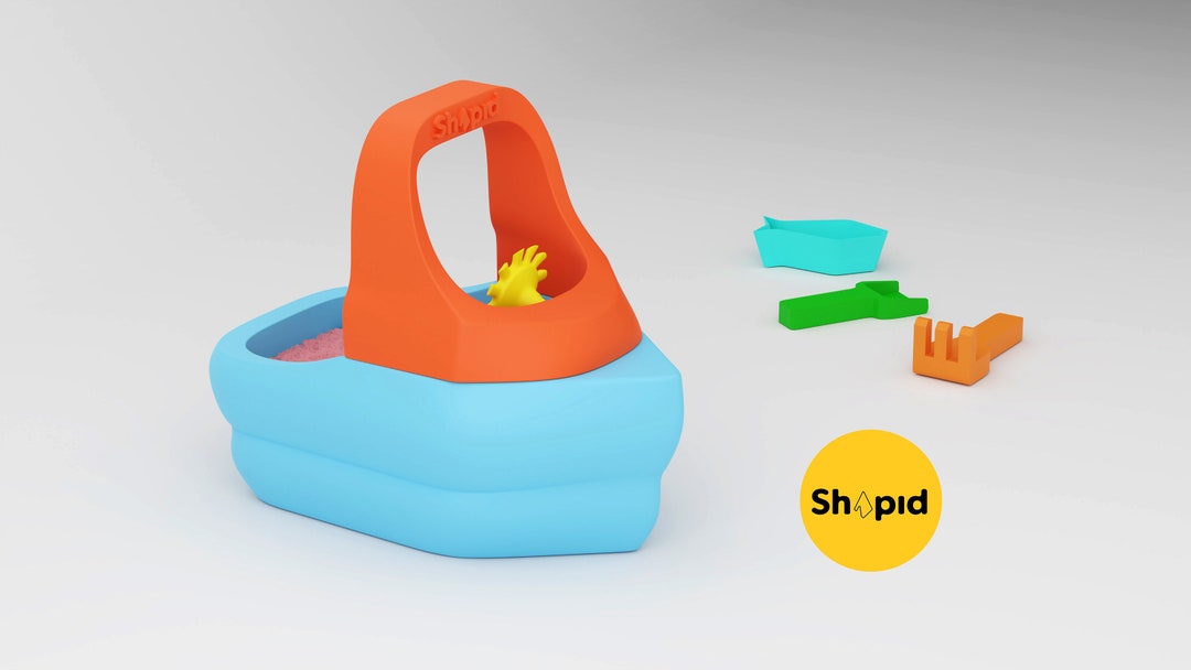 3D Printed Tugboat Sandbox: Sensory Play Toy STL File - Etsy