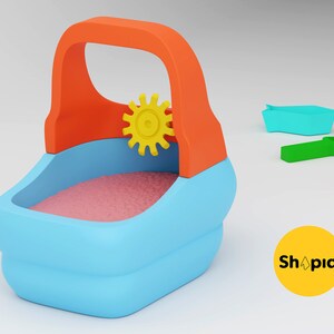 3D Printed Tugboat Sandbox: Sensory Play Toy STL File - Etsy