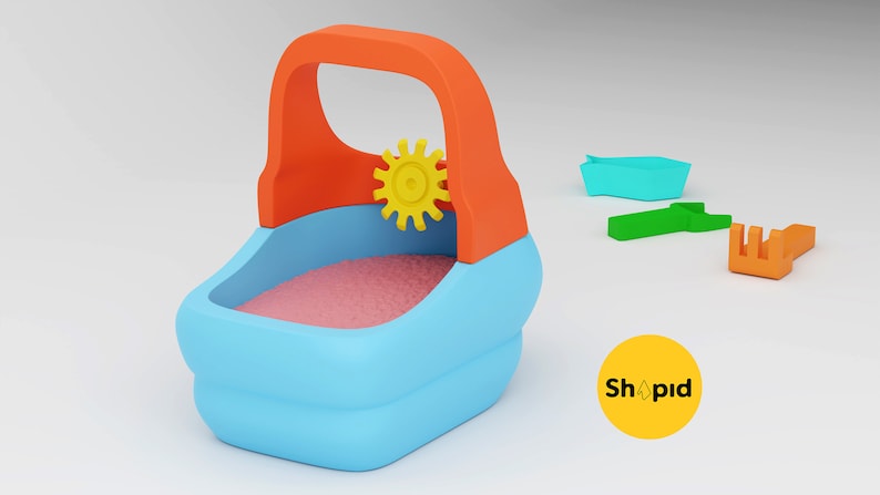 3D Printed Tugboat Sandbox: Sensory Play Toy STL File - Etsy