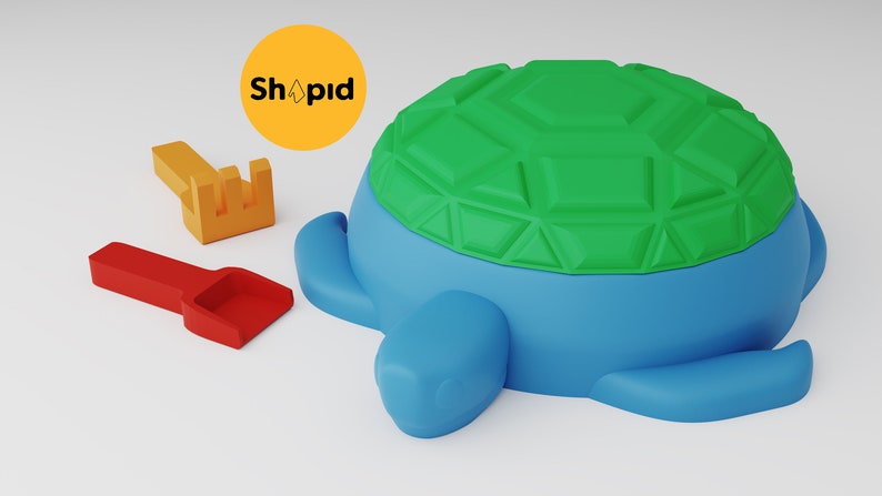 STL Turtle Sandbox to Play With Sand 3D File for 3D Printing Sandbox ...
