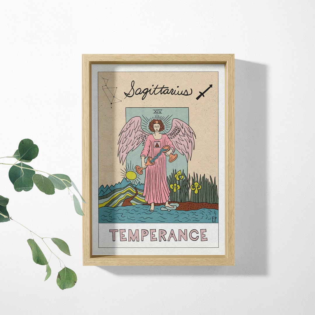 Sagittarius Tarotscope Art Print, the Archer, Zodiac, Horoscope, Tarot ...