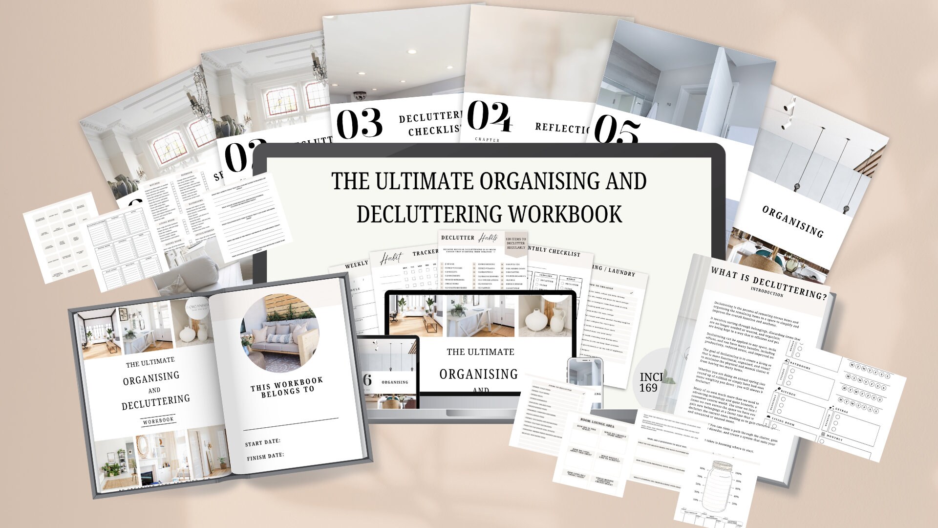 The Ultimate Organising and Decluttering Workbook and Planner Book ...