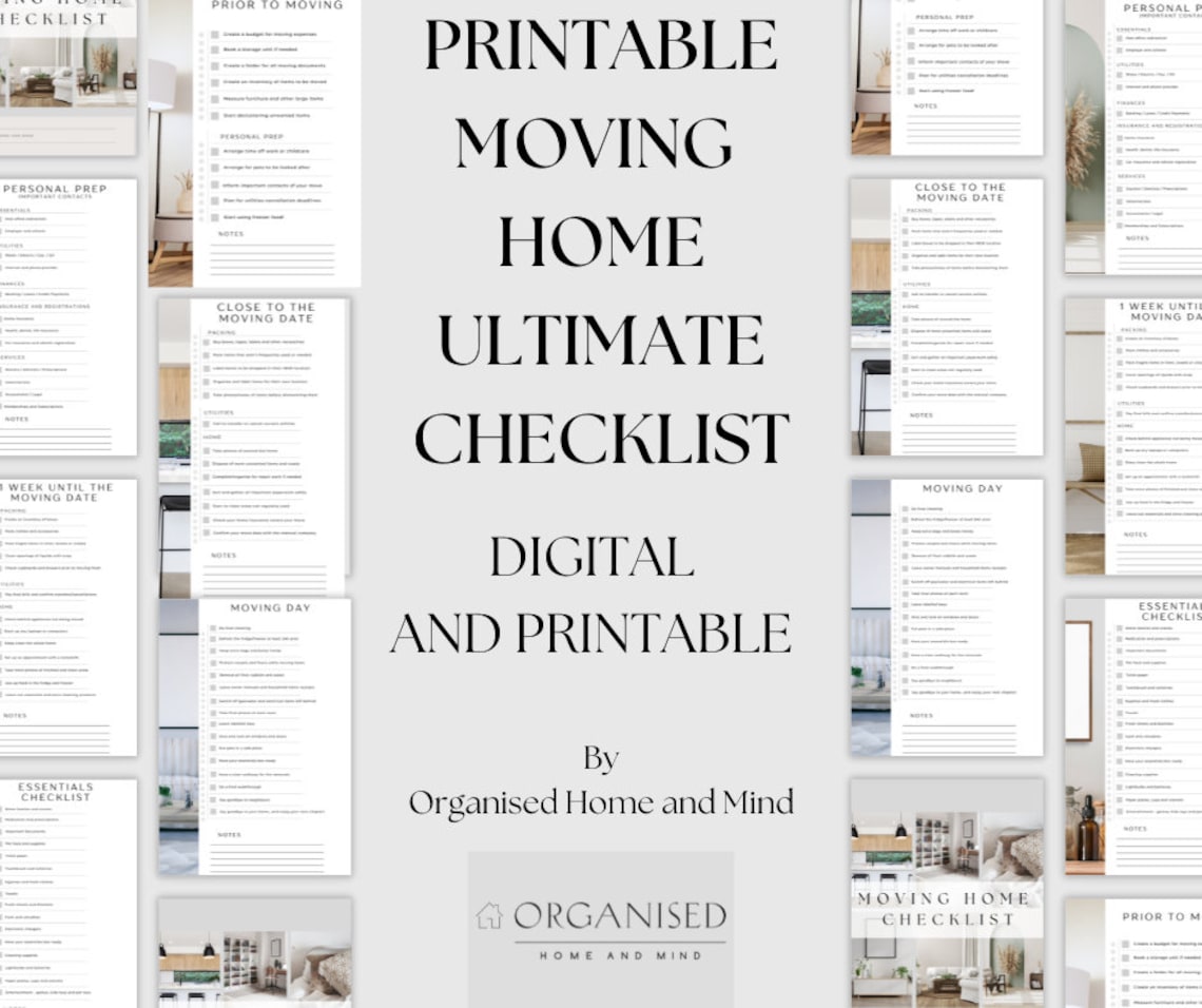 The Ultimate Moving Checklist, House Move Checklist, Home Checklist ...