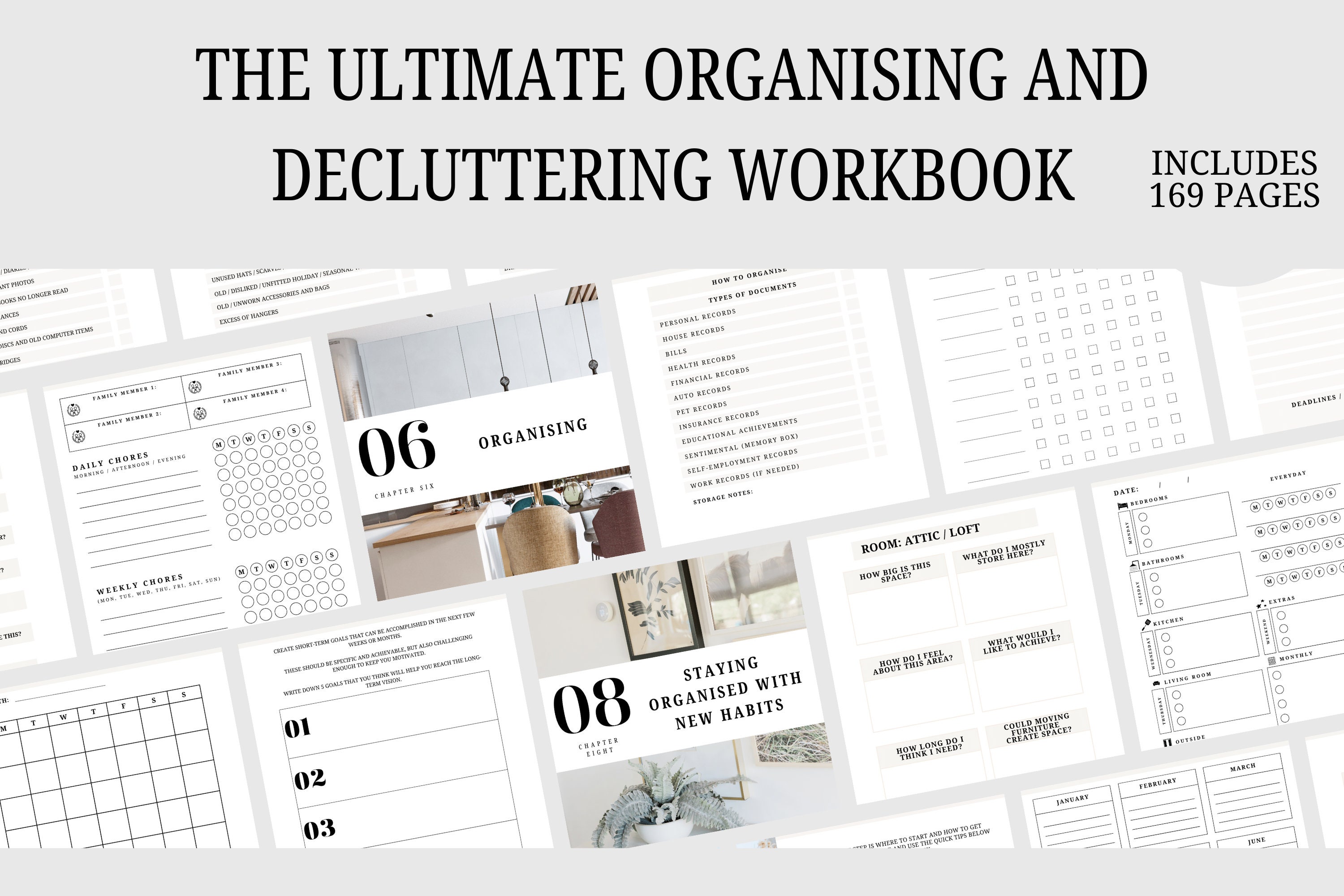 The Ultimate Organising and Decluttering Workbook and Planner Book ...