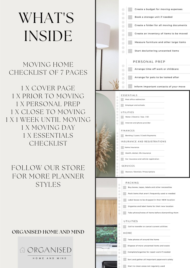The Ultimate Moving Checklist, House Move Checklist, Home Checklist ...
