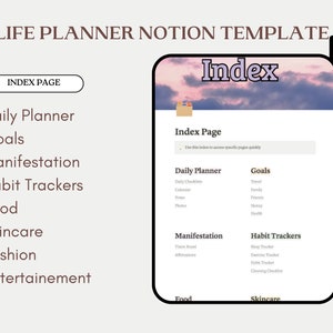 Notion Template - Life Organizer, Budget Planner, Meal Planner, Habit Tracker, Notion Calendar ...