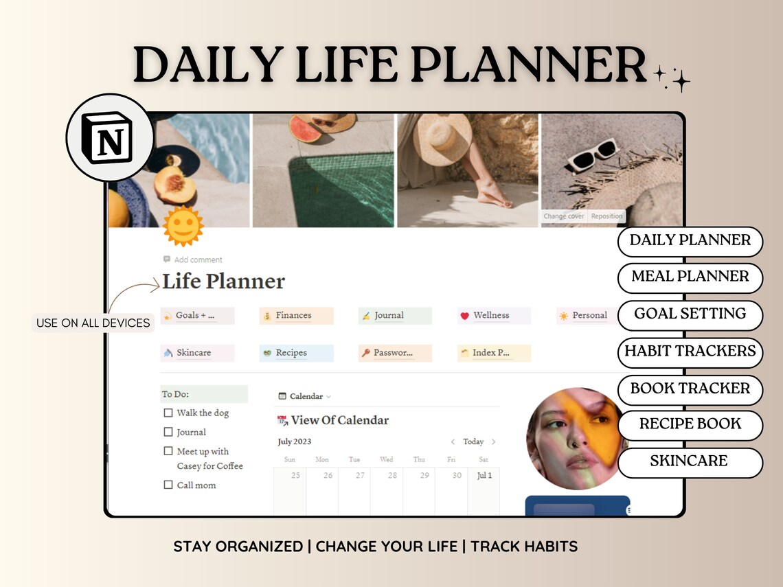 Notion Template Life Planner All in One Notion Template Notion Dashboard Ultimate Notion ...