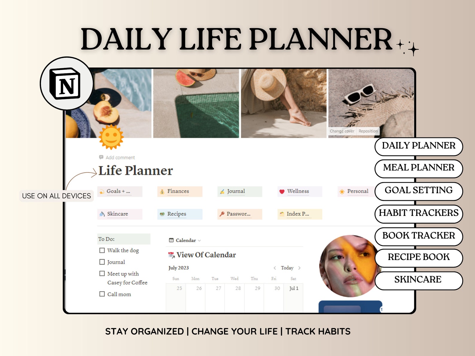 Notion Template Life Planner All in One Notion Template Notion Dashboard Ultimate Notion ...