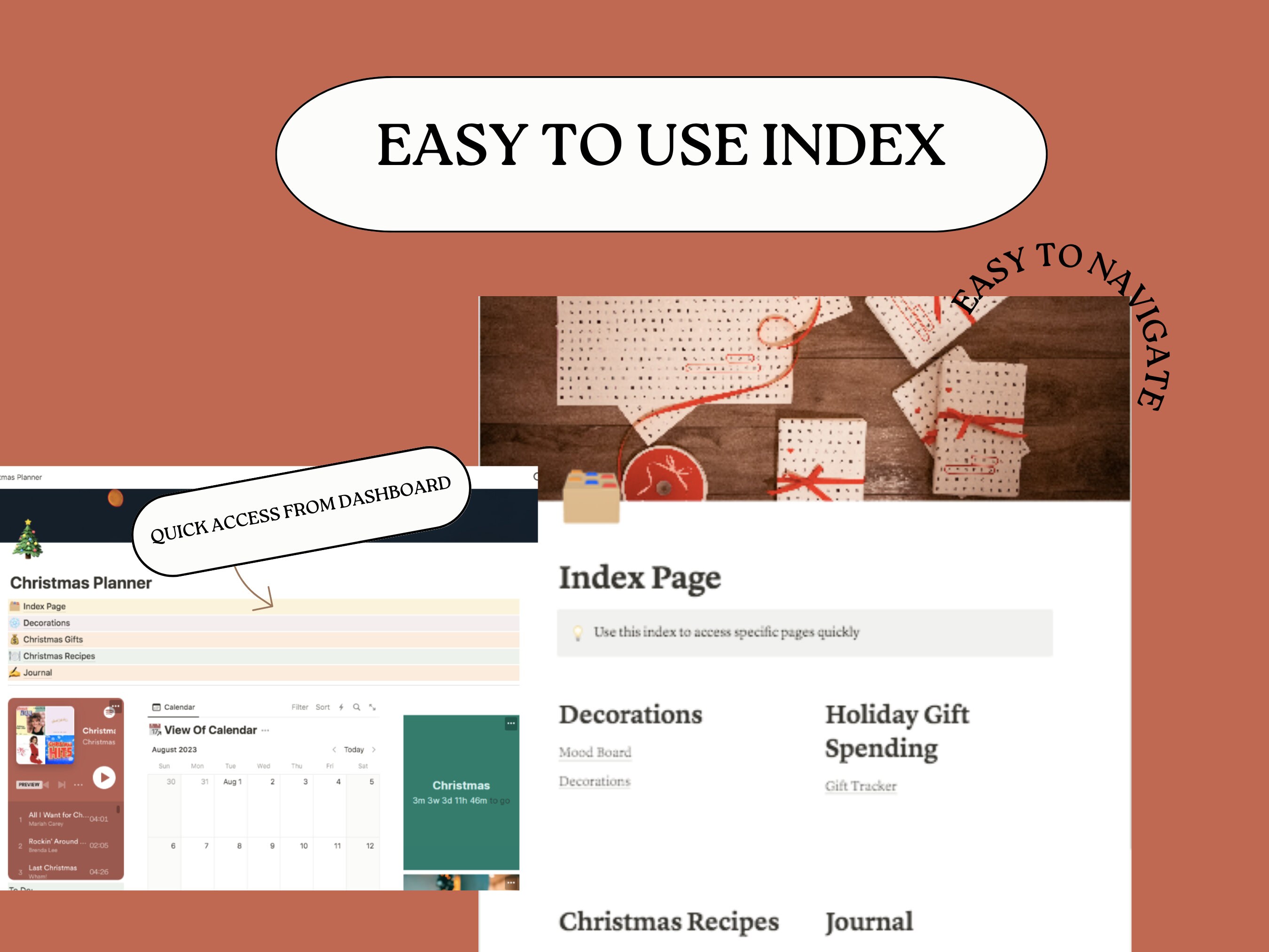Notion Template Christmas Planner | Holiday Planner, Christmas Calendar ...