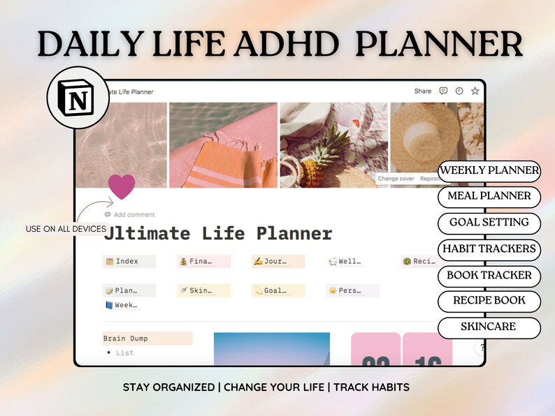 ADHD Notion Template Planner All in One Notion Template - Etsy