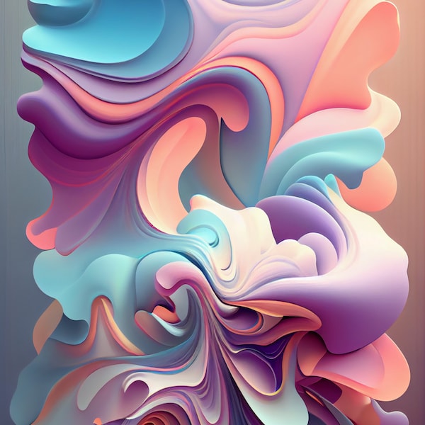 Pastel Abstract Art - Etsy