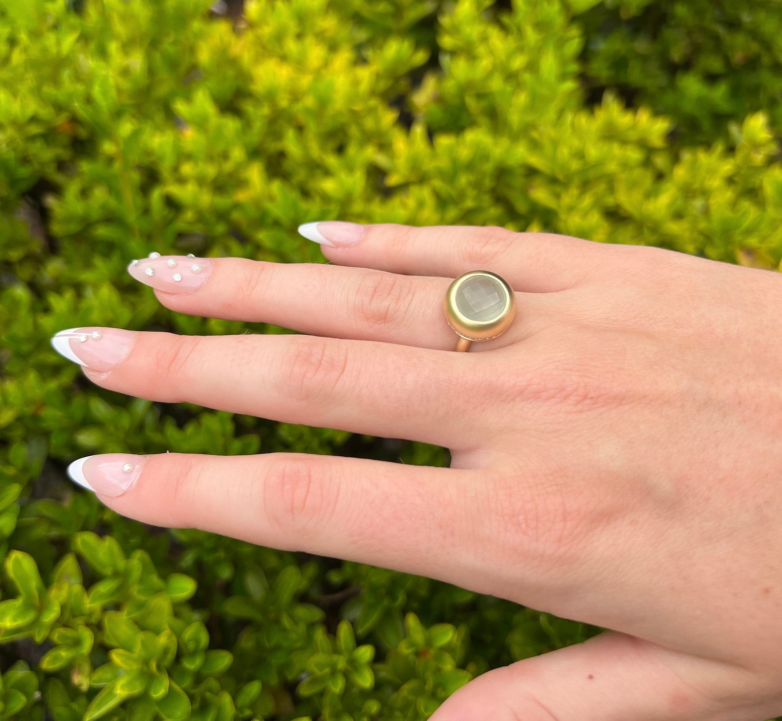 EFFY Prasiolite / Diamond 14k Yellow Gold Ring - US Size 7 - Etsy