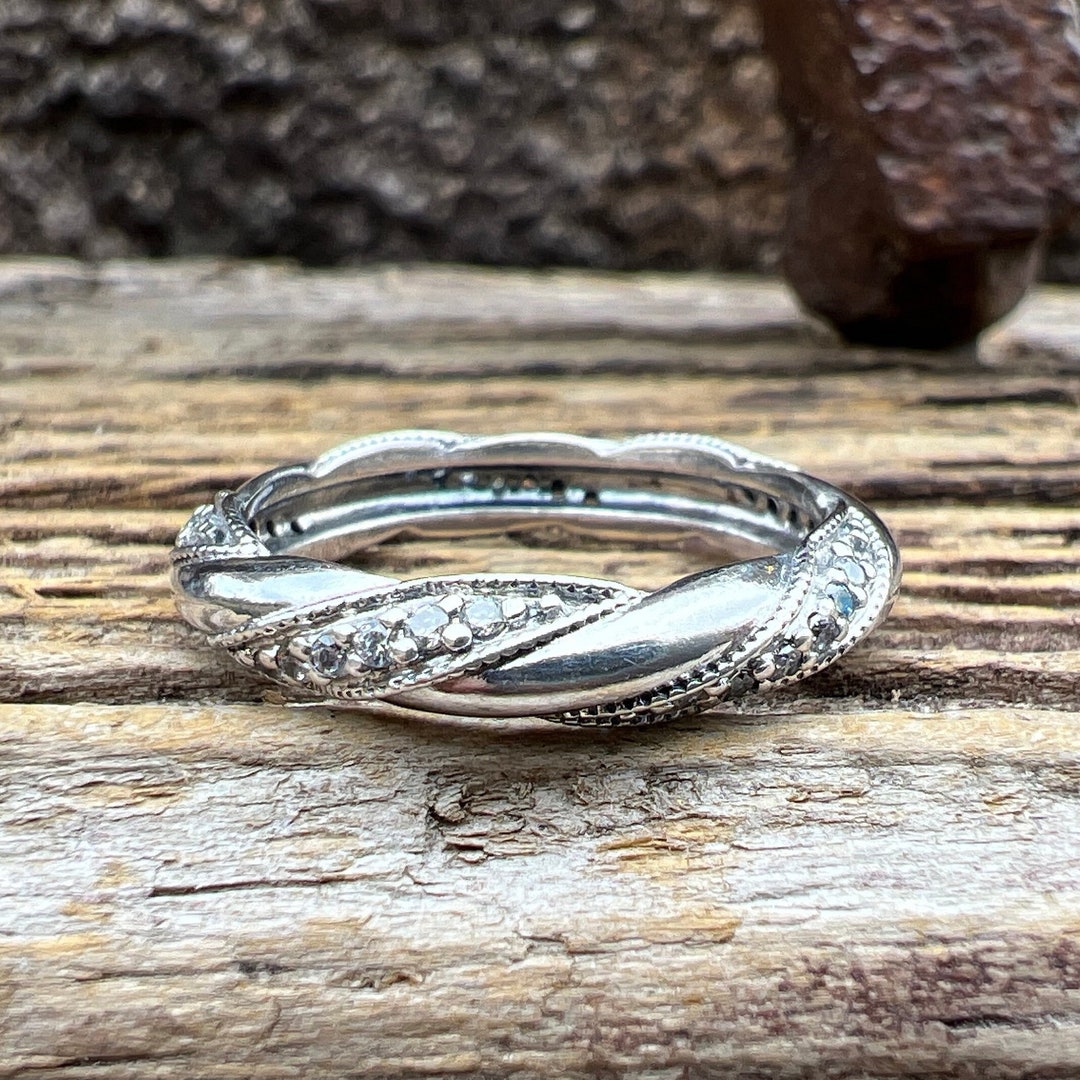 Authentic Pandora 925 Sterling Silver Cubic Zirconia Twisted Eternity ...