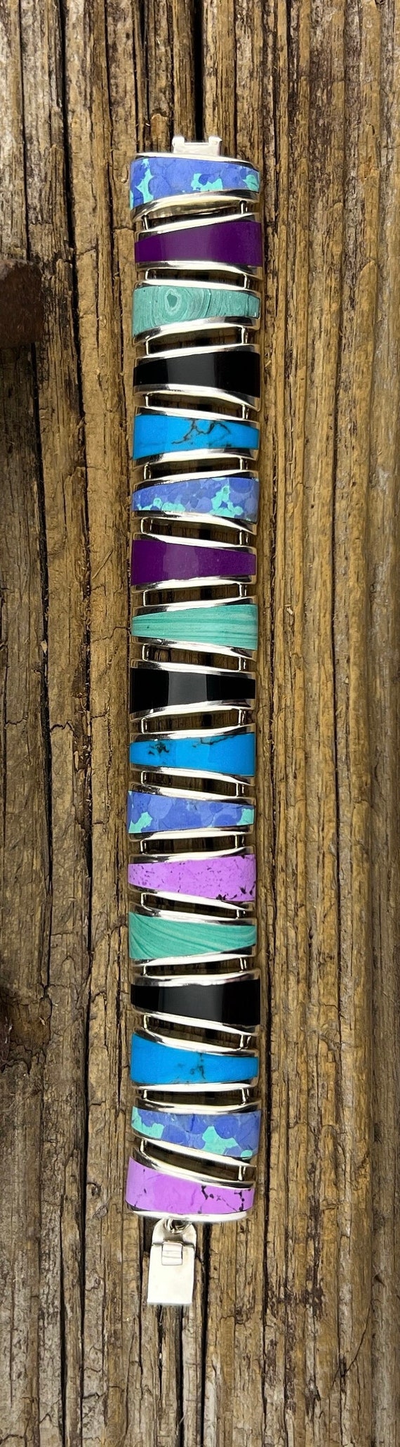 Vintage Estate 1970’s Heavy Multi Stone Wedge 925 Ste… - Gem