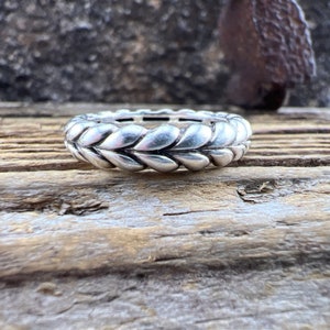 Vintage Estate 925 Sterling Silver Braid Stackable Stacker Ring Band - Etsy