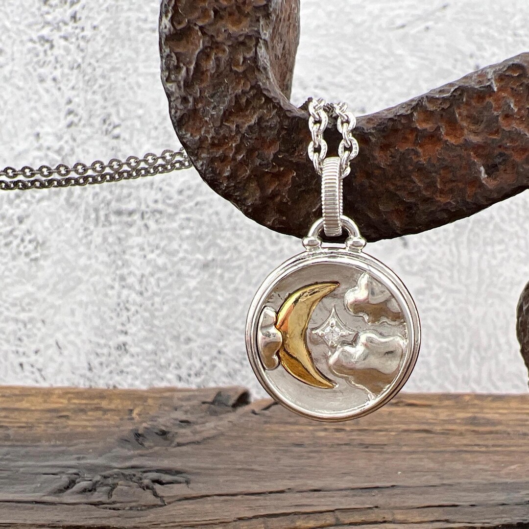 Judith Ripka Little Luxuries Star Light Medallion With Moon & Clouds ...