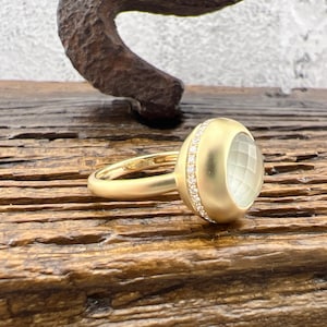 EFFY Prasiolite / Diamond 14k Yellow Gold Ring - US Size 7 - Etsy