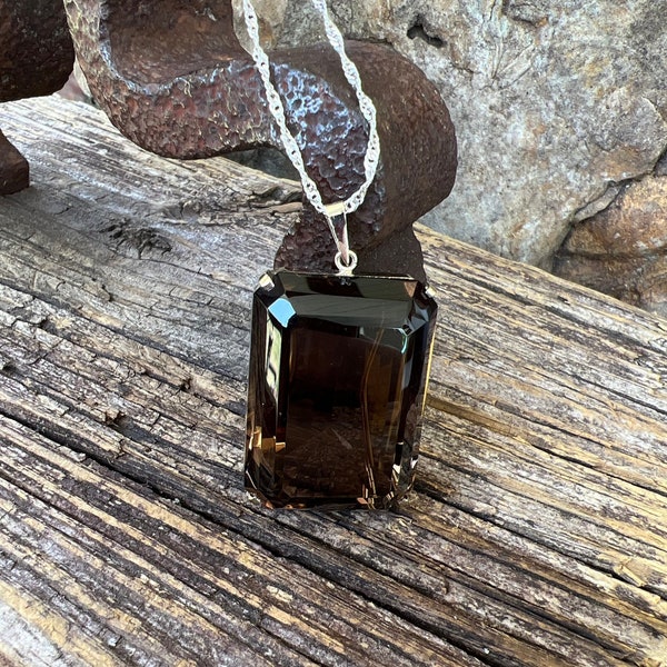 Smoky Quartz Pendant - Etsy