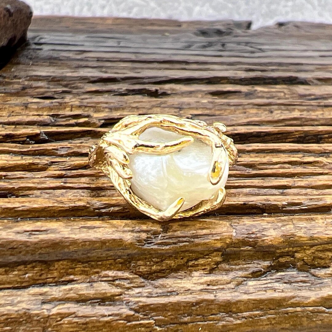 10k Tennessee Pearl Yellow Gold Ring - Vintage Estate - US 3.5 - Etsy