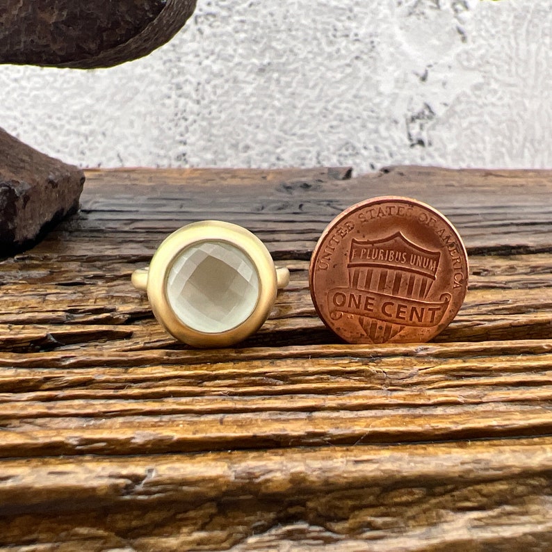 EFFY Prasiolite / Diamond 14k Yellow Gold Ring - US Size 7 - Etsy