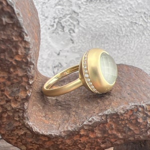 EFFY Prasiolite / Diamond 14k Yellow Gold Ring - US Size 7 - Etsy