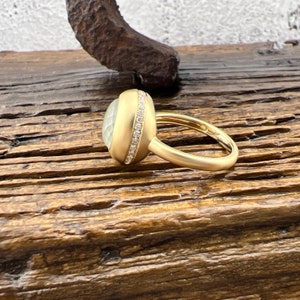 EFFY Prasiolite / Diamond 14k Yellow Gold Ring - US Size 7 - Etsy