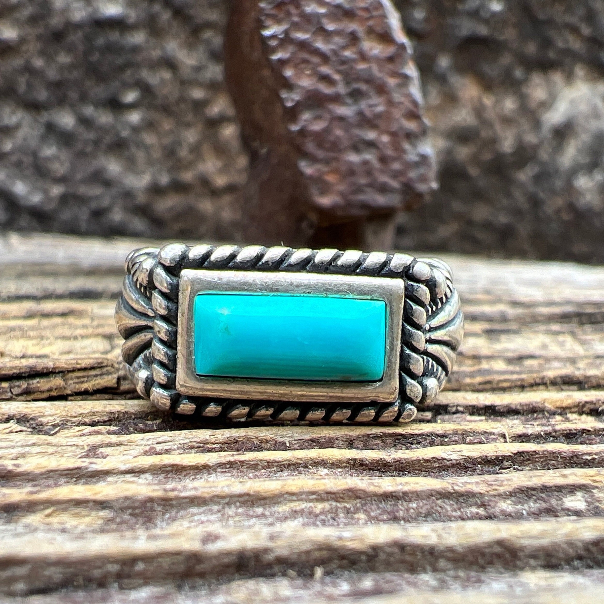 Vintage Carolyn Pollack Relios Turquoise 925 Sterling Silver Ring - Etsy