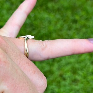 14k Yellow Gold Freeform Ring - Curved Wave - US Size 8.75 - Etsy