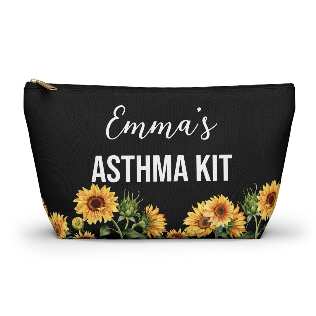 Personalized Asthma Kit Inhaler Bag for Emergency Medications Compact ...