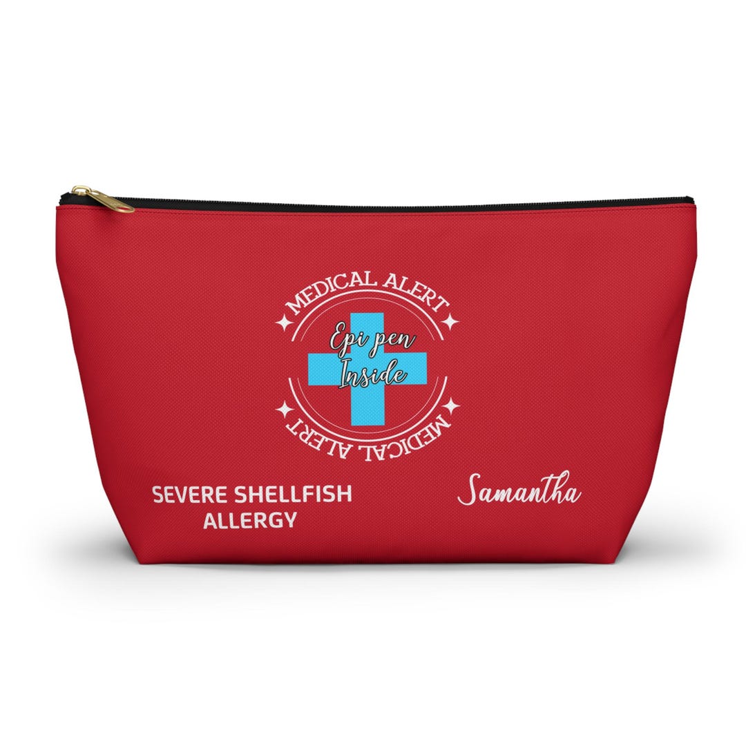 Personalized Medical Alert Epi Pen Pouch for Severe Shellfish Allergy ...