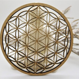 Flower of Life Wood, Different Dimensions, Lithotherapy, Meditation ...