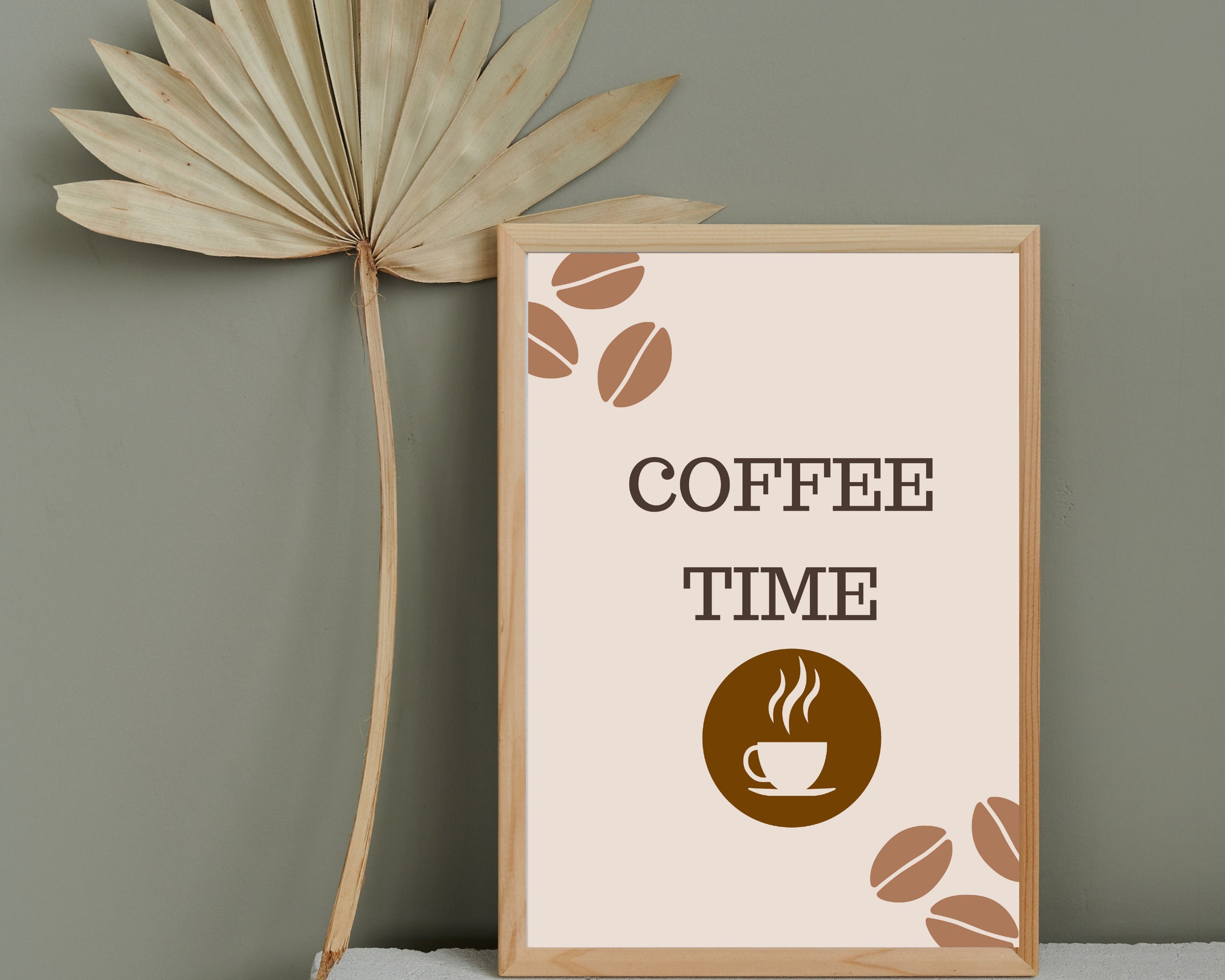Coffee Time Wall Art, Coffee Bar Cart Wall Art, Cafe Wall Art, Coffee ...