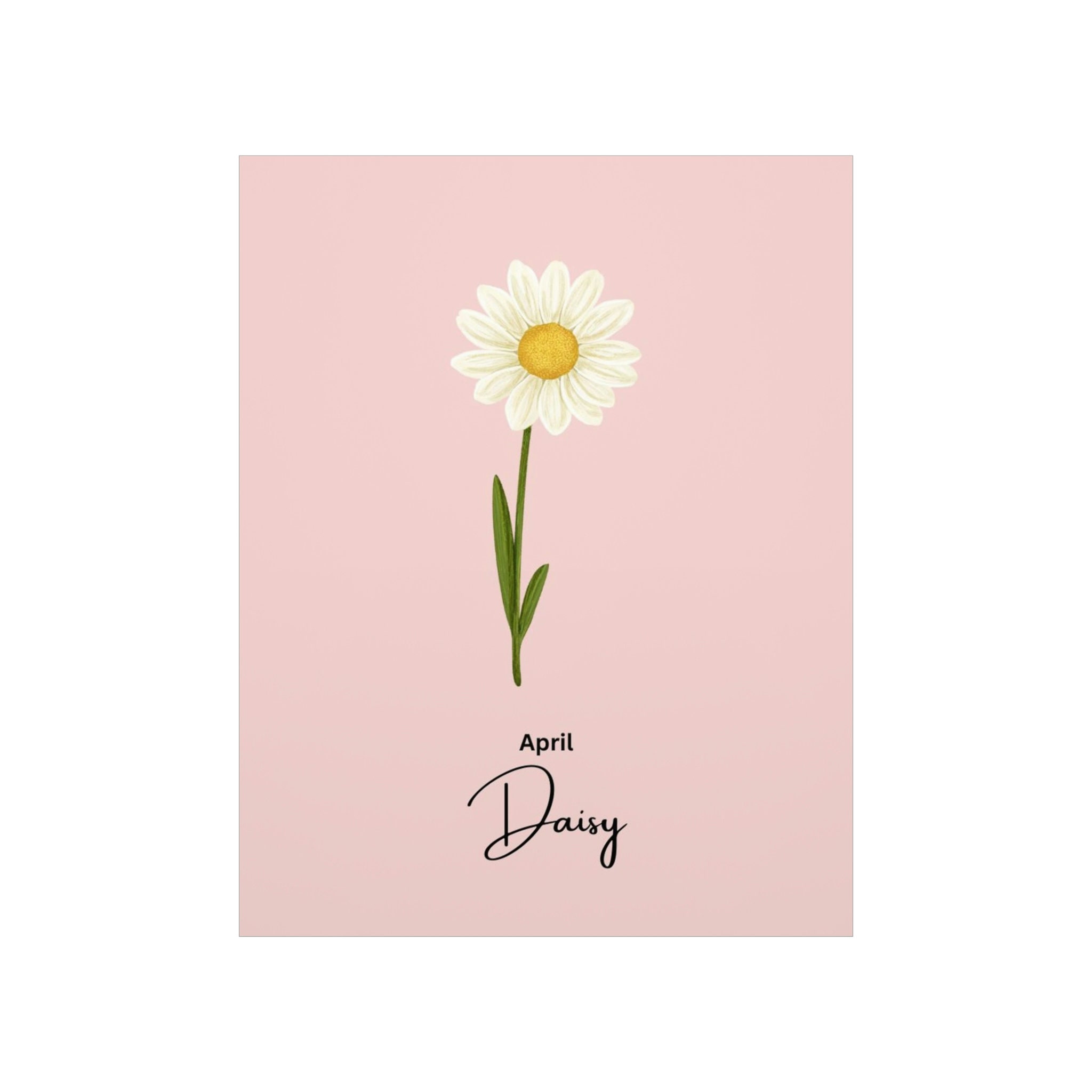 April, Daisy, Birth Flower, Birth Month Flowers, Flower Poster, Gift ...