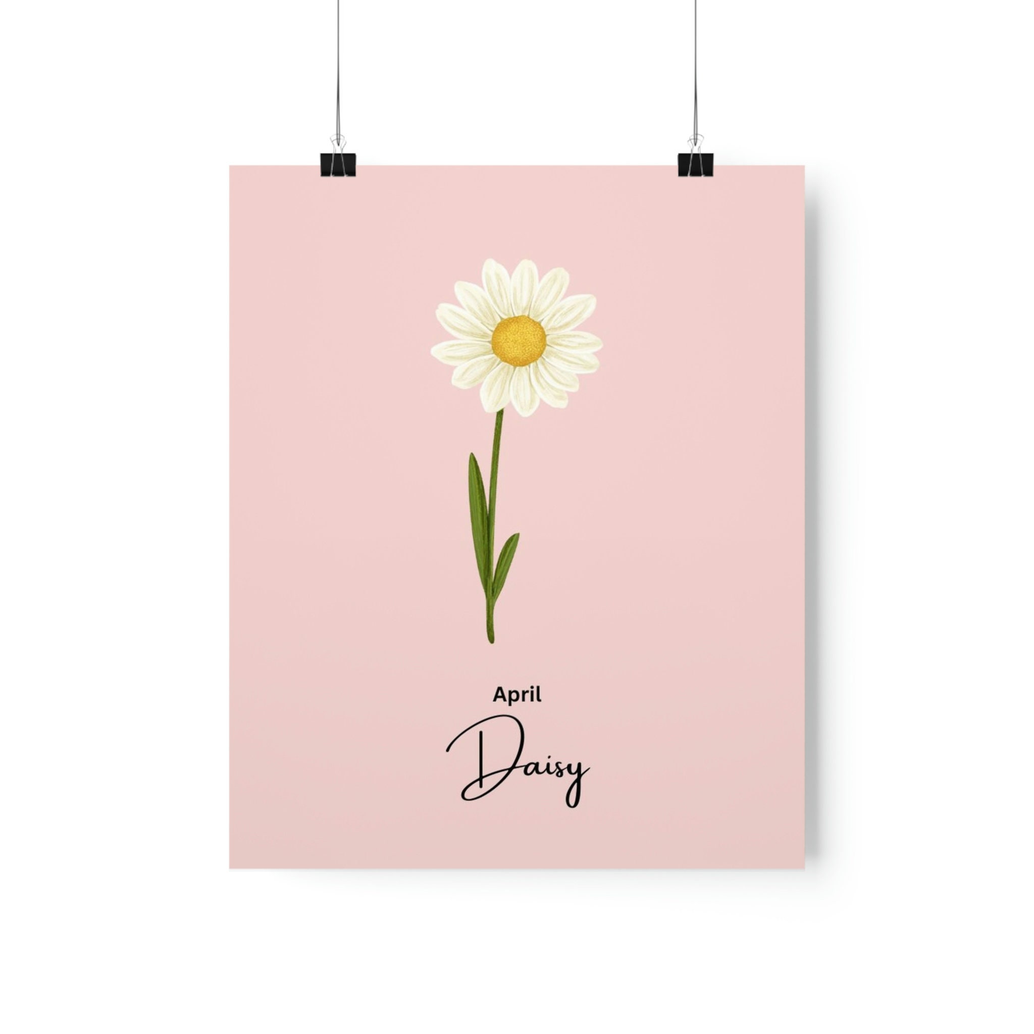 April, Daisy, Birth Flower, Birth Month Flowers, Flower Poster, Gift ...