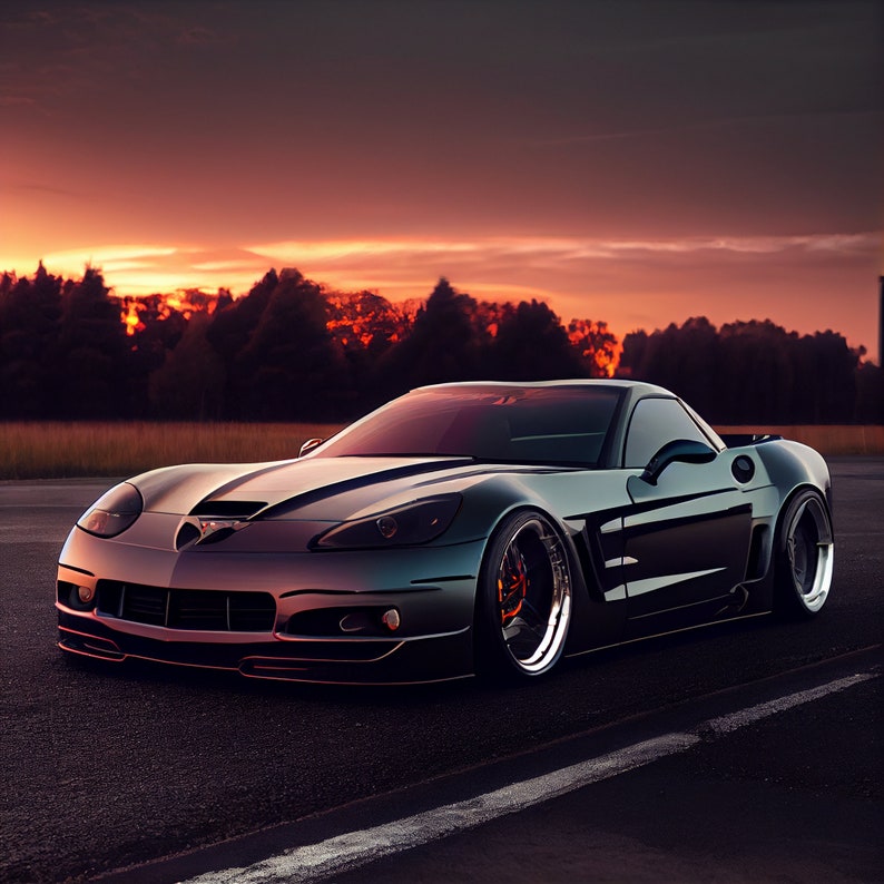 AI Professional Midjourney Prompt Realistic Car With Sunset - Etsy