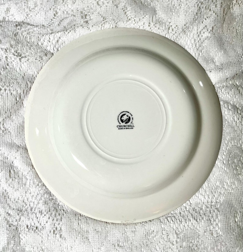 CHURCHILL England Willow Rosa Pink Dinner Plate Pink Geometric Rim ...