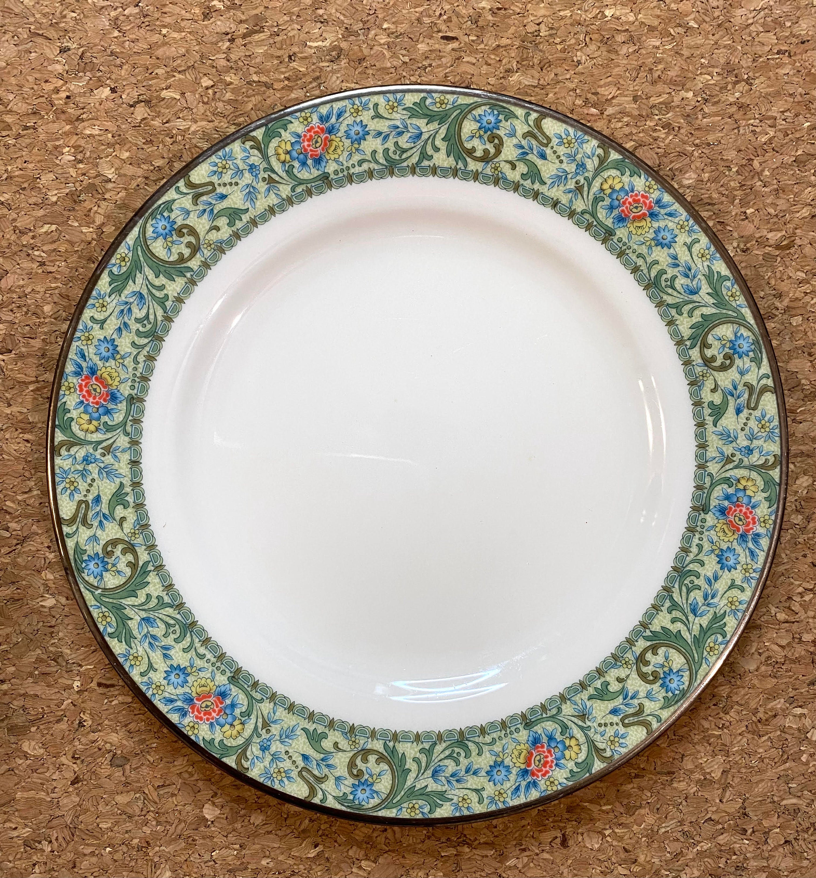NORITAKE Isolde Japan Ivory China Salad Plate 7019 Blue, Yellow Orange ...
