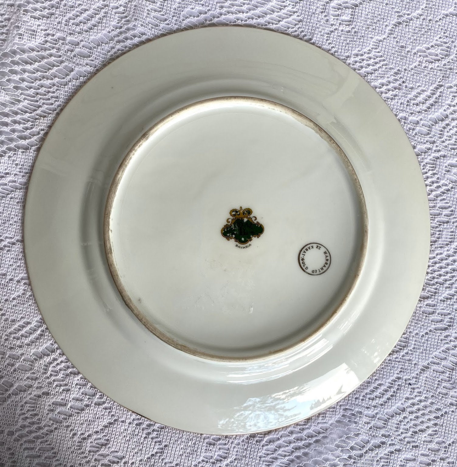 Vintage Royal LB Bavaria 22 Karat Gold Warranted Plate - Gold Embossed ...