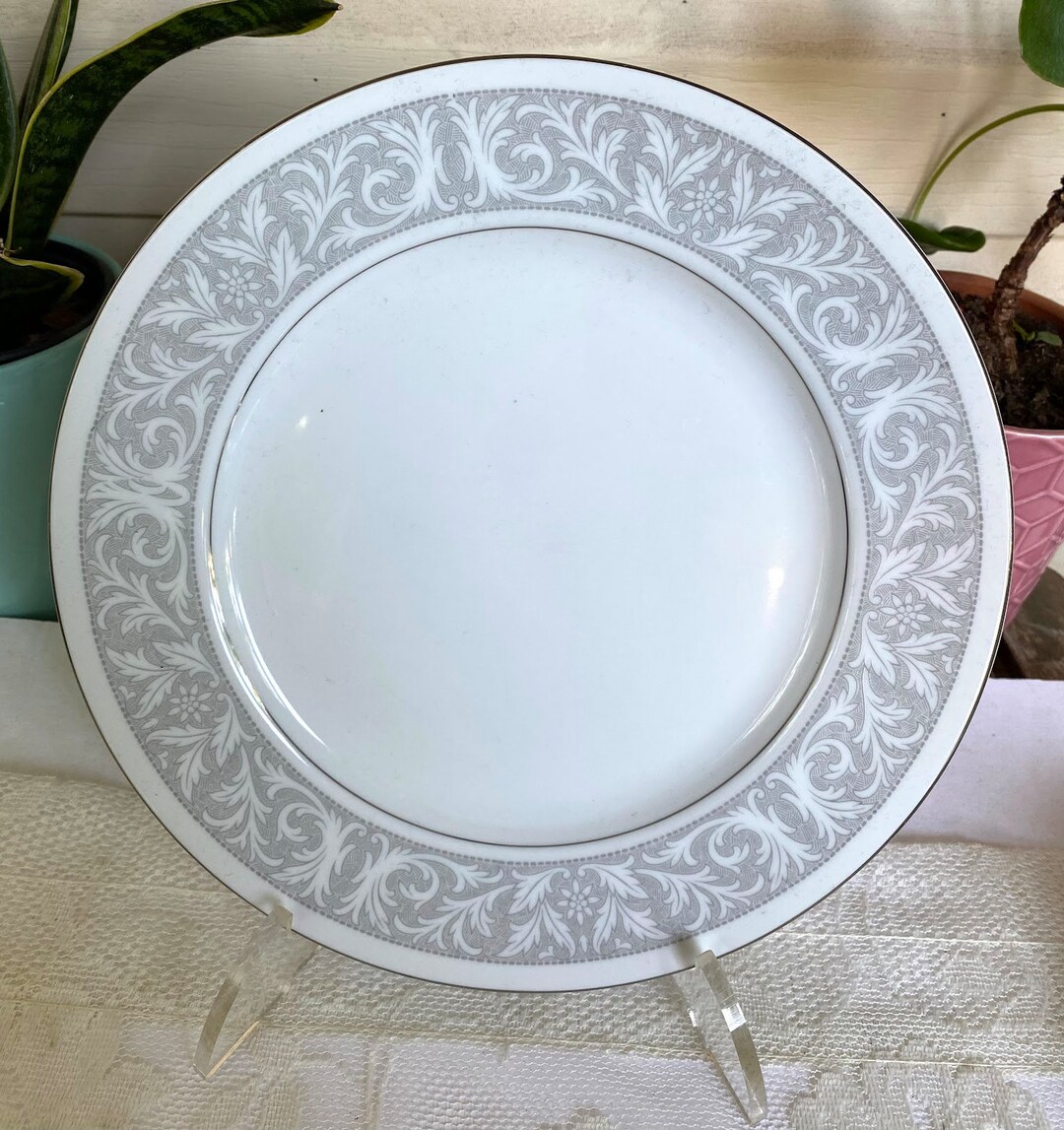Imperial (japan) Whitney Dinner Plate - Set of 2, W Dalton, Gray Band ...