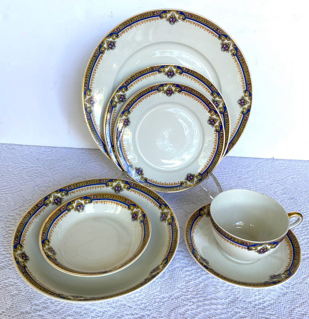 Vintage UNION CÉRAMIQUE Limoges UNIQUE 1929 7 Piece Place - Etsy