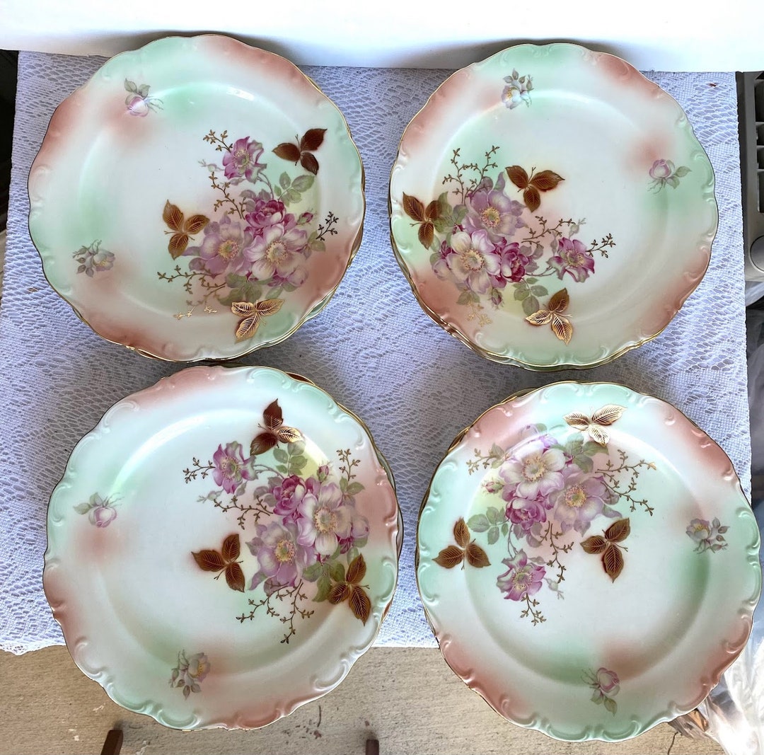 HOUSE of GOEBEL Bavaria W. Germany Dinner Plate - Set of 4, Pink Wild ...