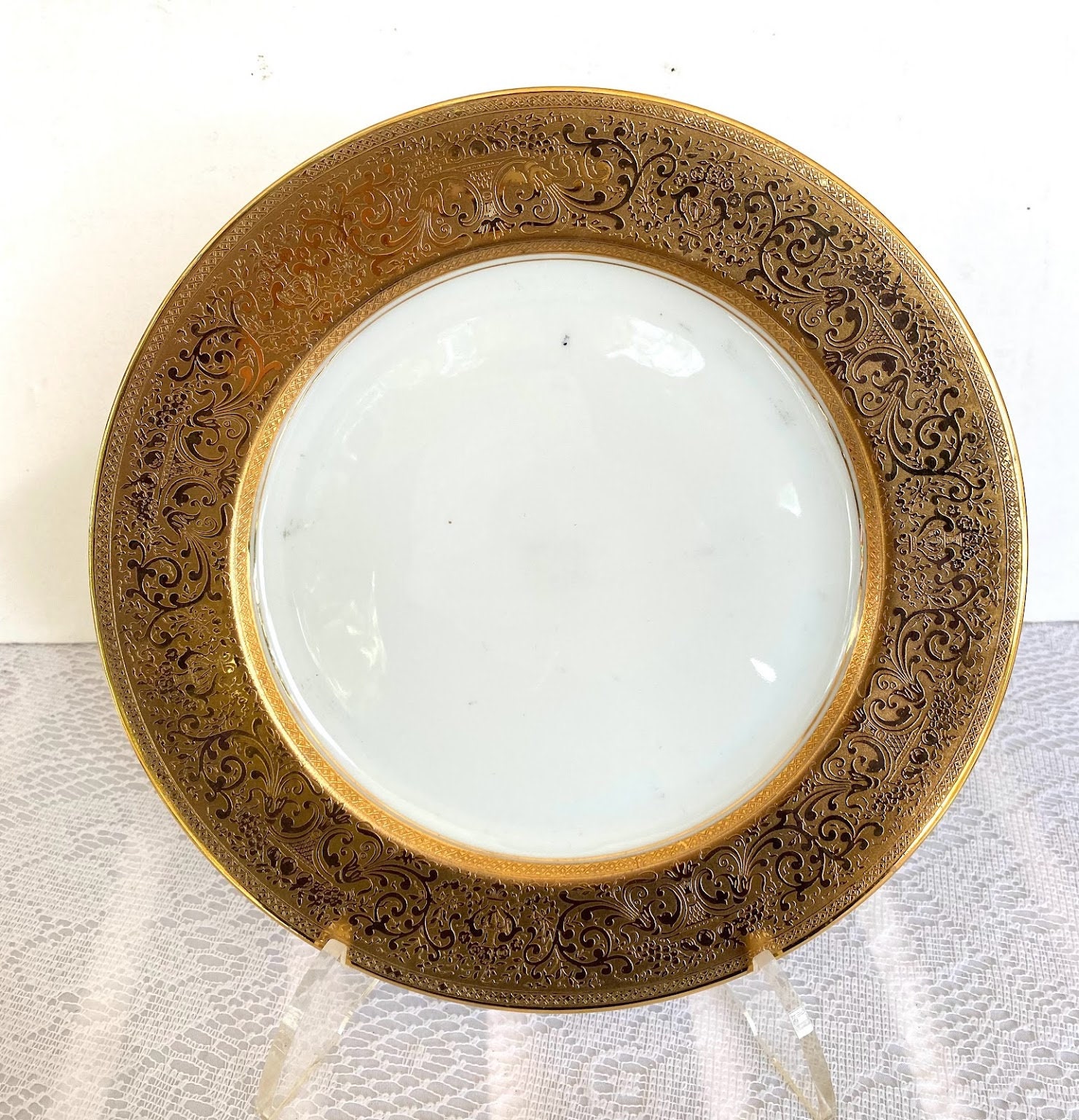 Vintage Royal LB Bavaria 22 Karat Gold Warranted Plate - Gold Embossed ...