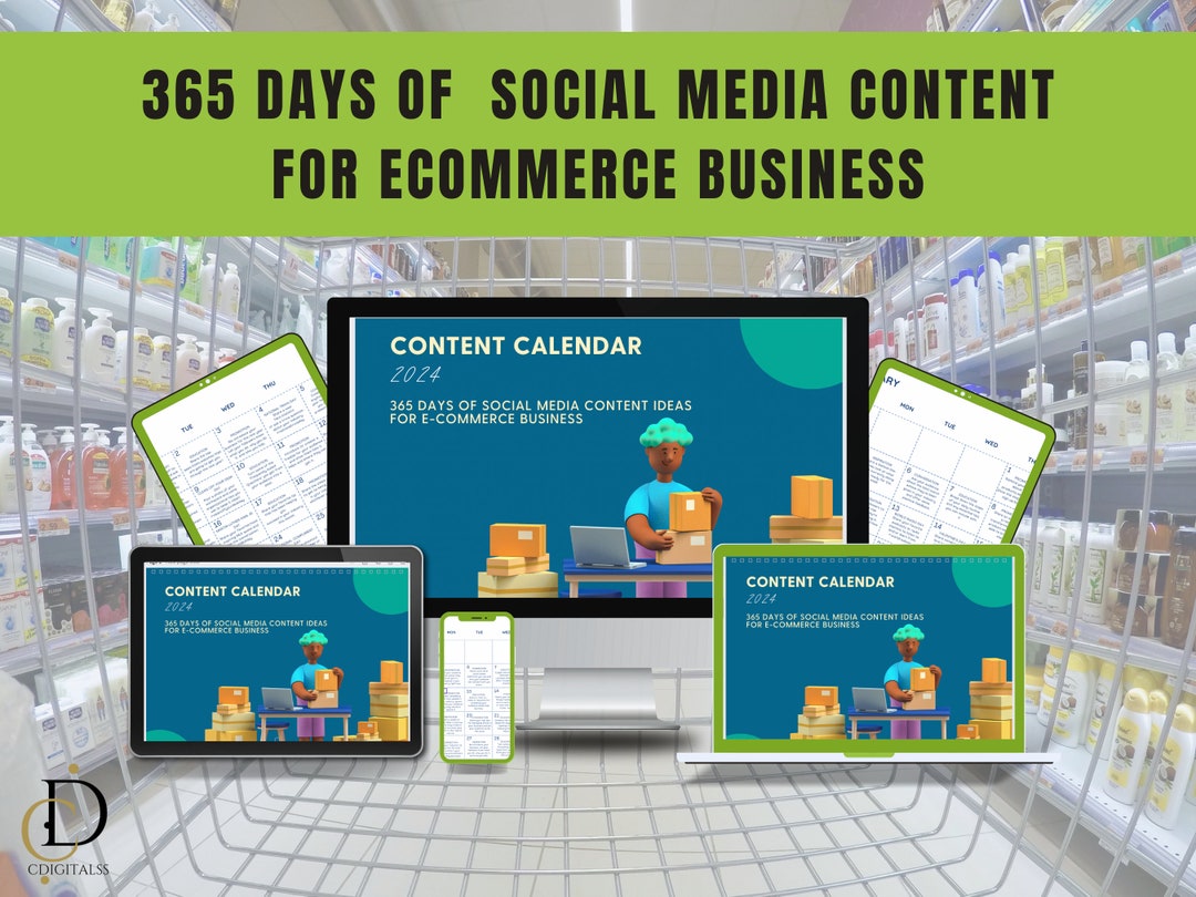 Most Affordable 365 Content Calendar for E-commerce Business 2024 ...